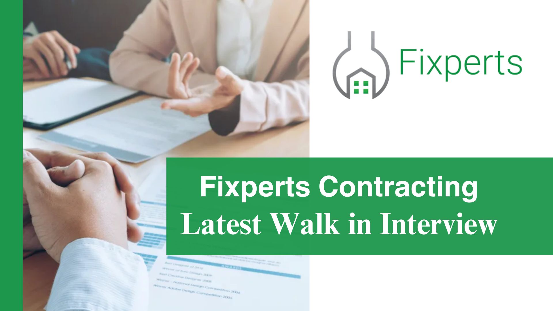 Fixperts Contracting LLC Calls for Walk in Interview - Cazajobz