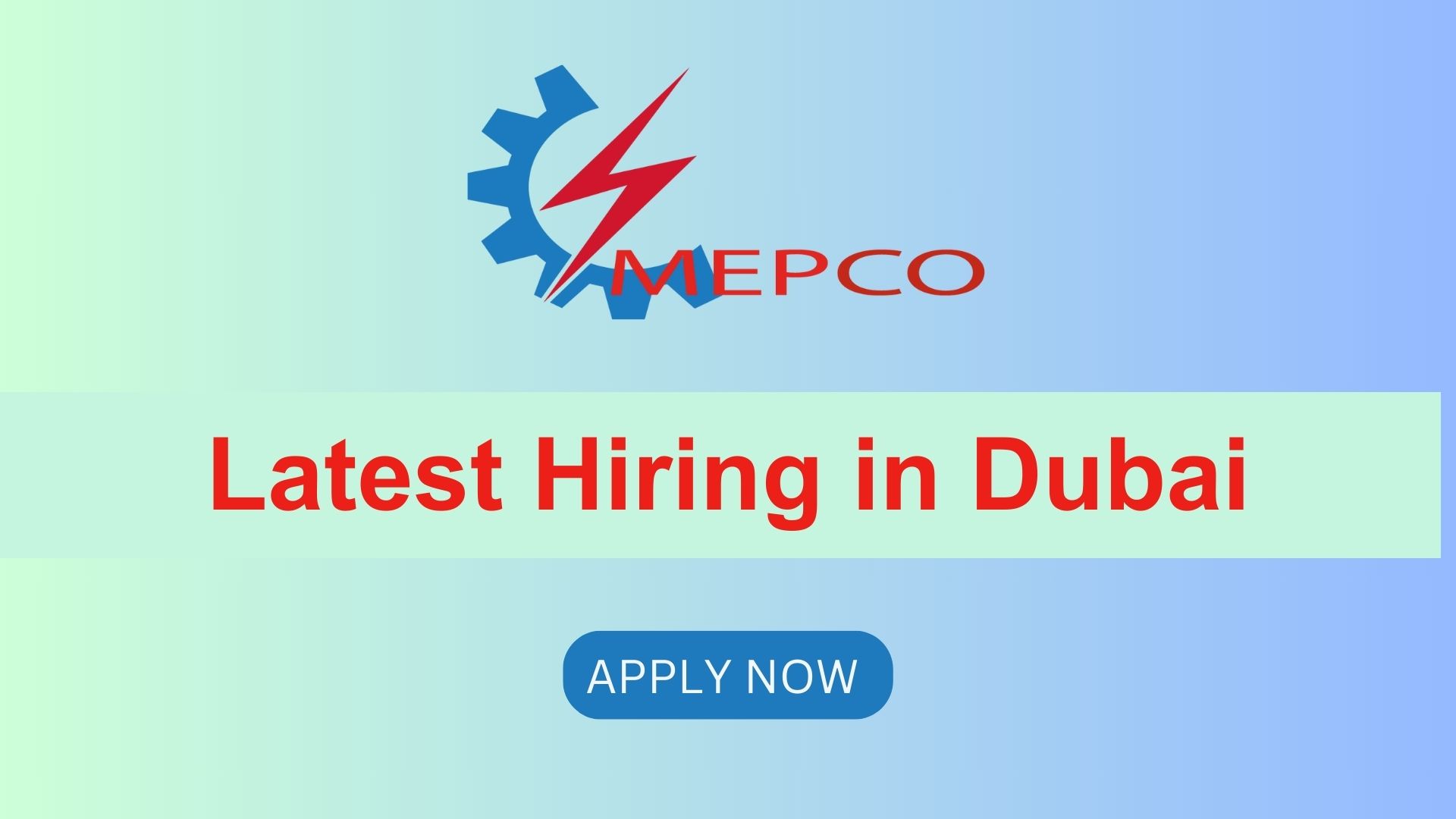 Mepco Hiring in Dubai | Latest Job Vacancies 2024 - Cazajobz
