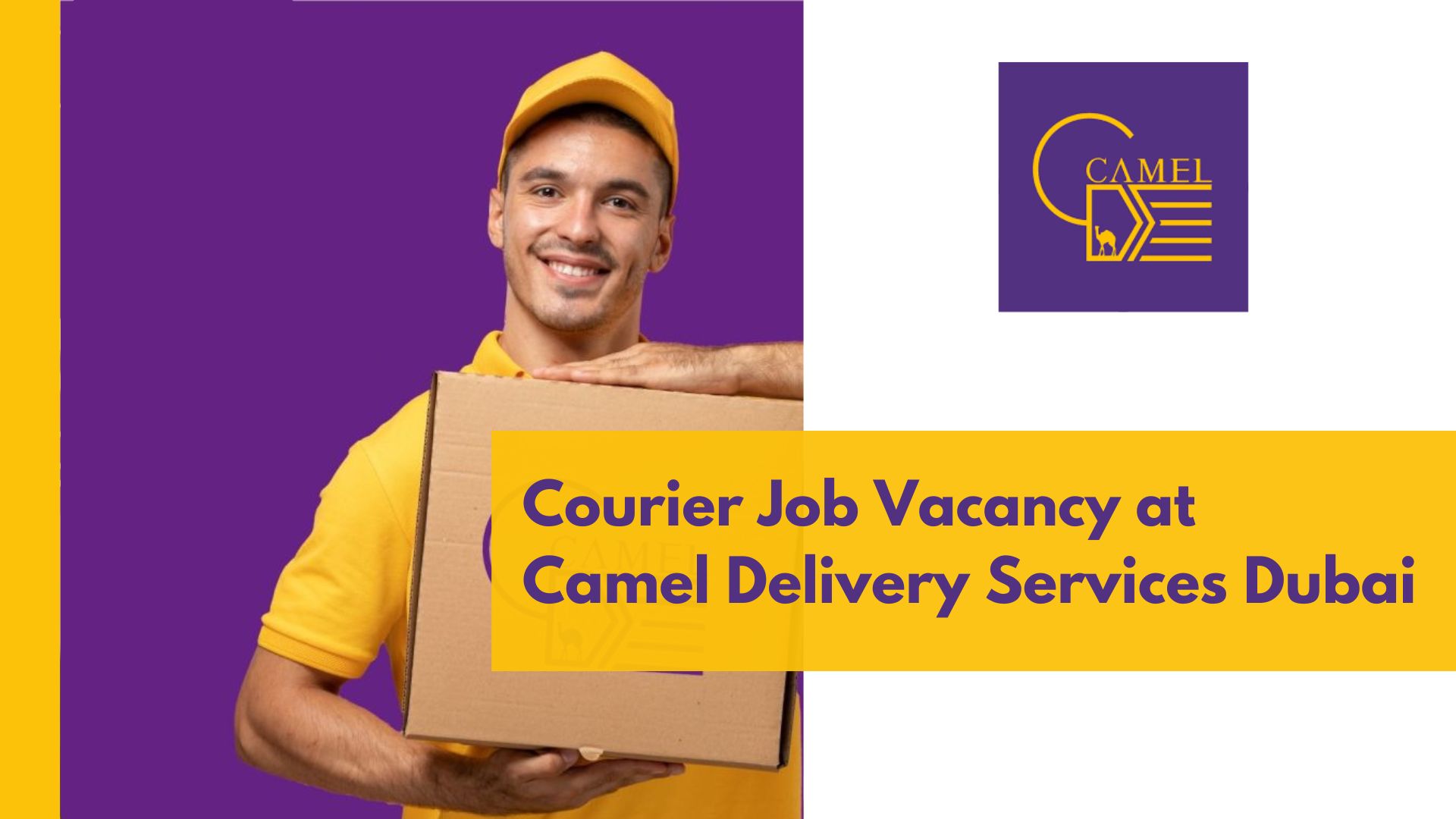 Courier Job Vacancy at Camel Delivery Services Dubai