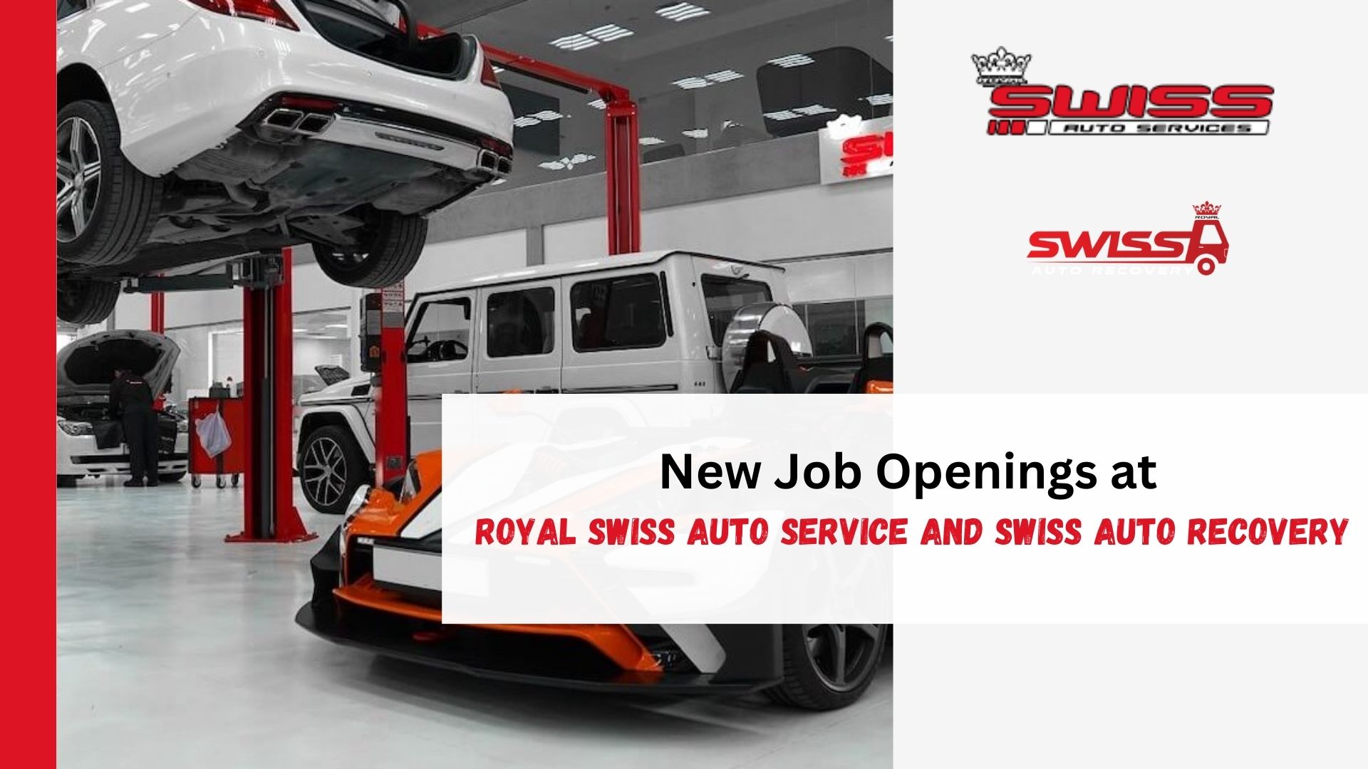 New Job Openings at Royal Swiss Auto Services | Apply Now