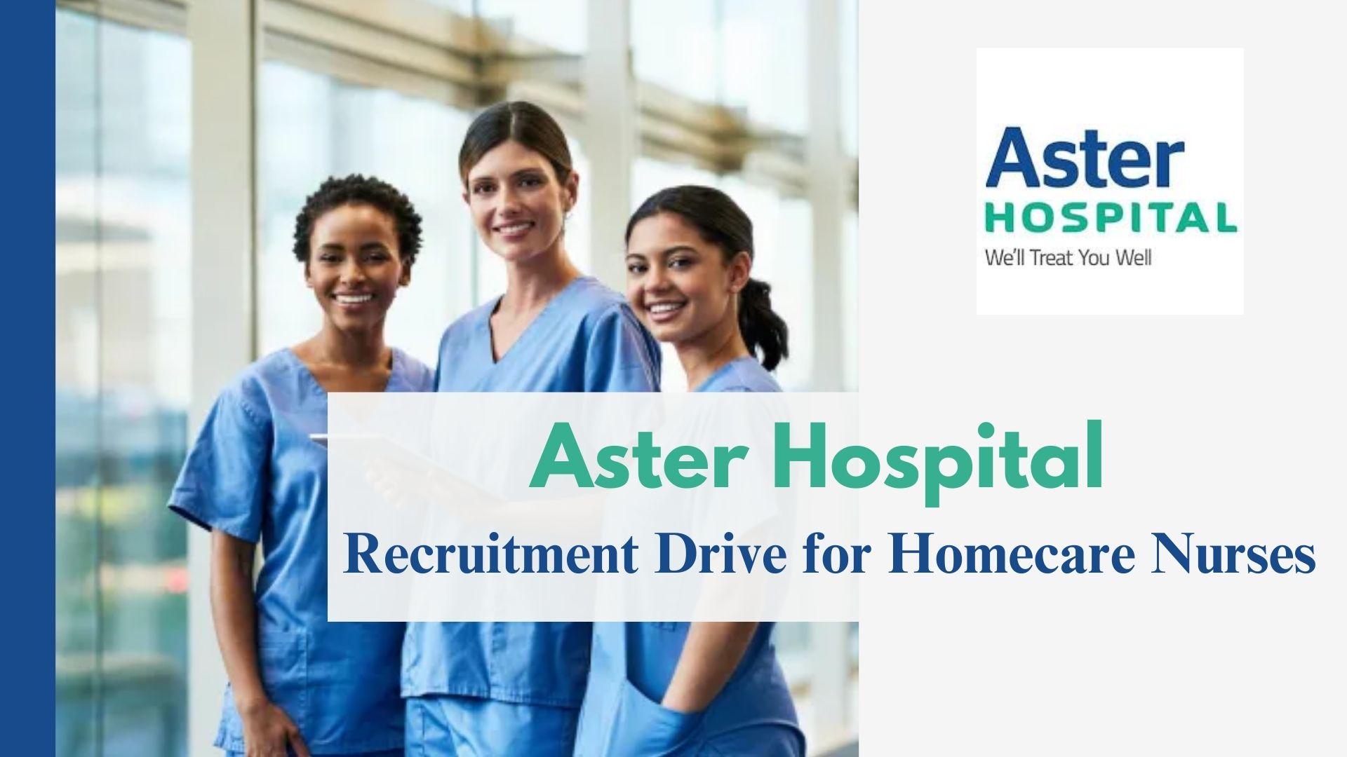 Aster Hospital Recruitment Drive for Homecare Nurses - Cazajobz