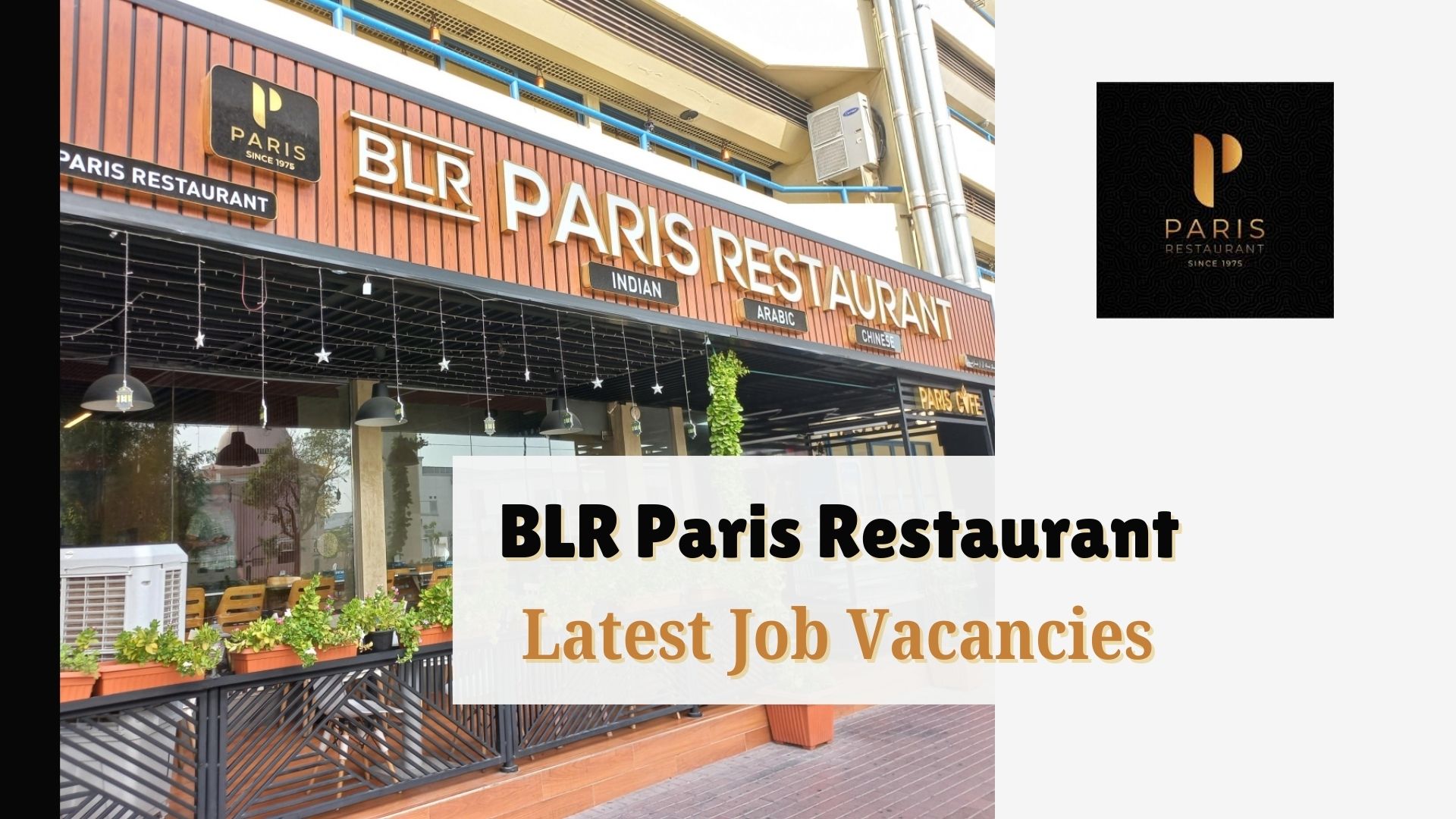 Latest Job Vacancies at BLR Paris Restaurant | Apply Now