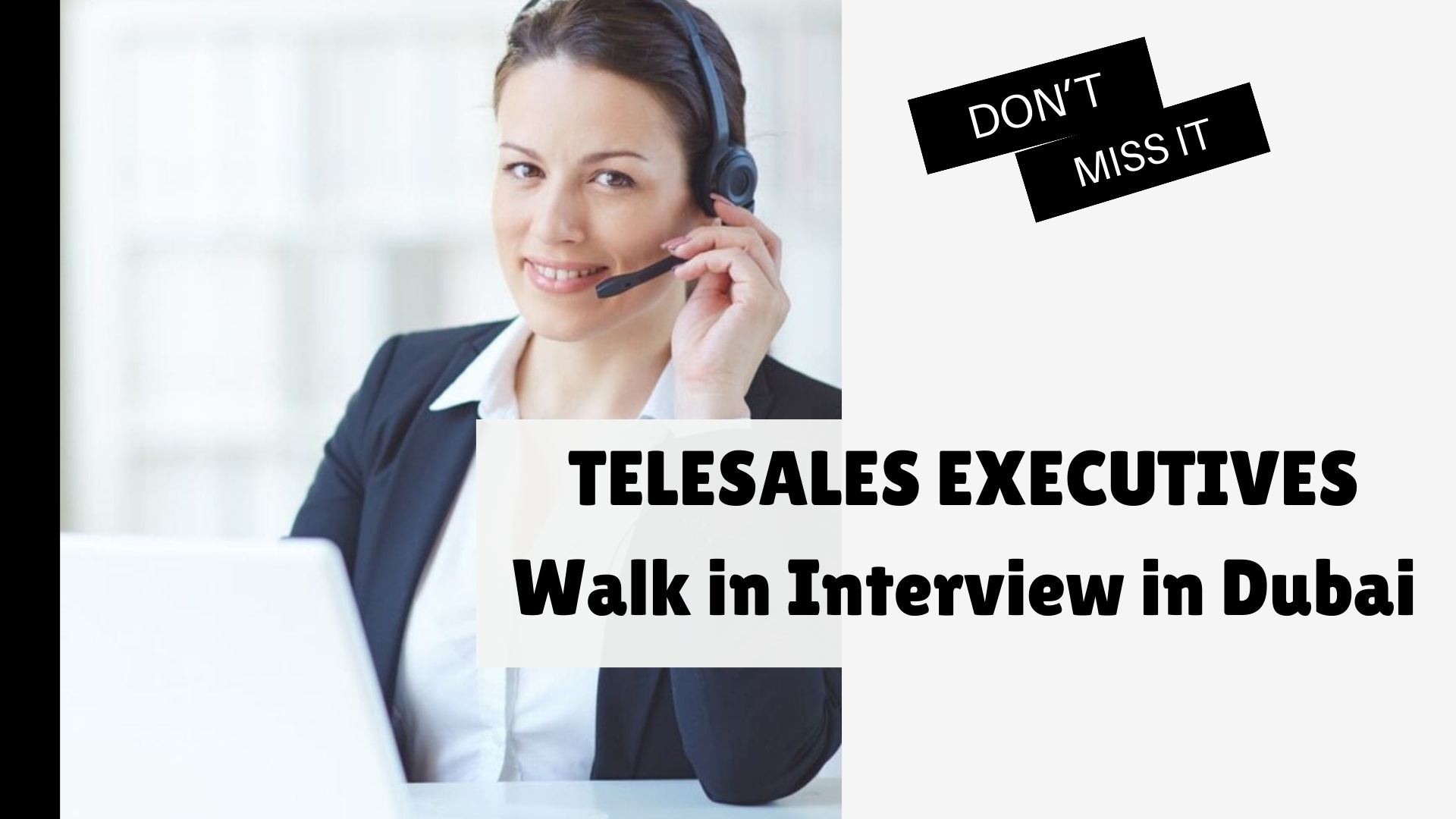 Walk in Interview for Telesales Executives in Dubai - Cazajobz