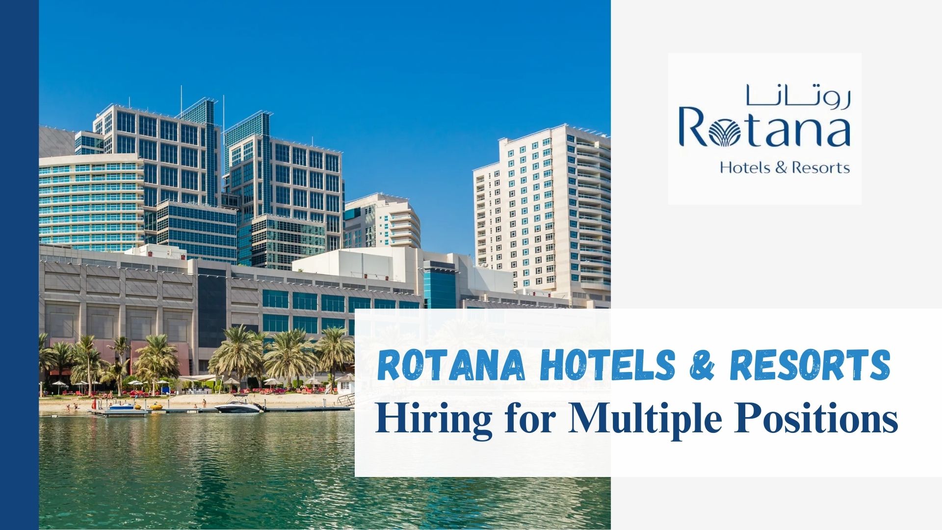 Rotana Hotels & Resorts Hiring for Multiple Positions
