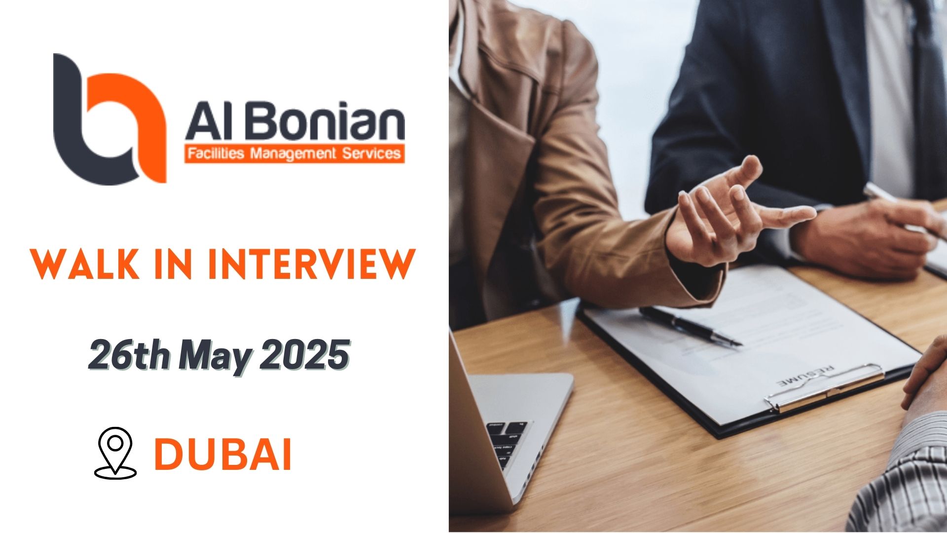 Al Bonian FM Latest Walk in Interview in Dubai