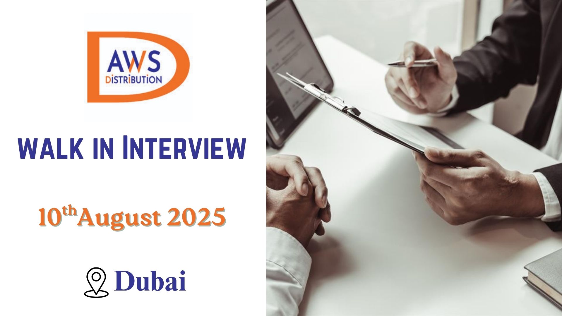 AWS Distribution Walk in Interview - Cazajobz