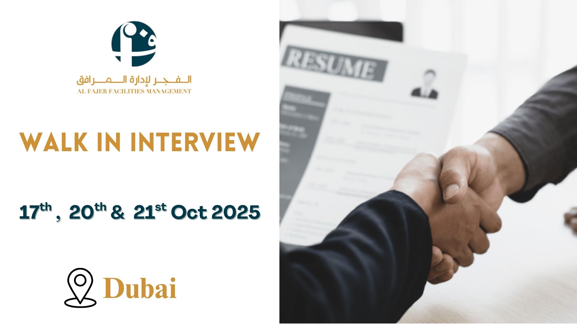 Al Fajer Facilities Management Walk in Interview - Cazajobz