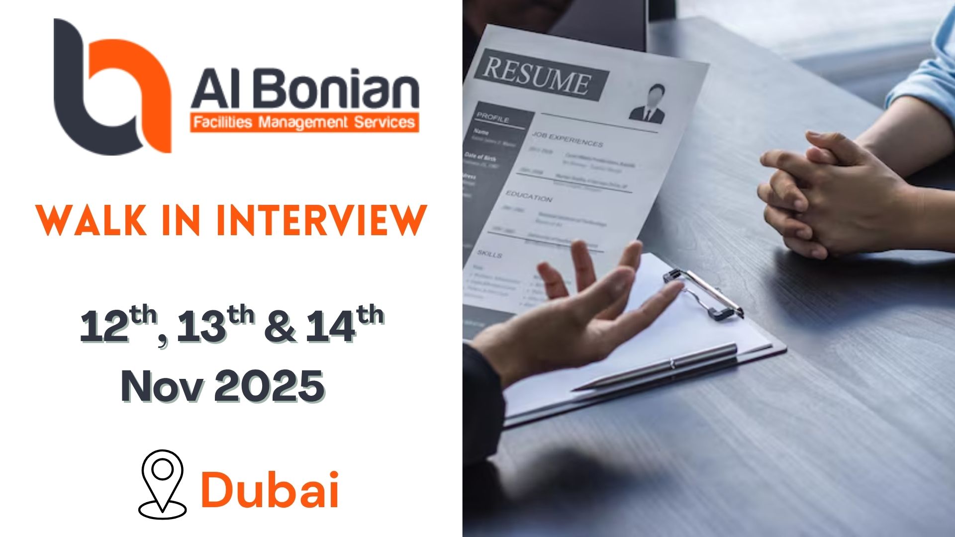 Al Bonian FM Latest Walk in Interview in Dubai - Cazajobz
